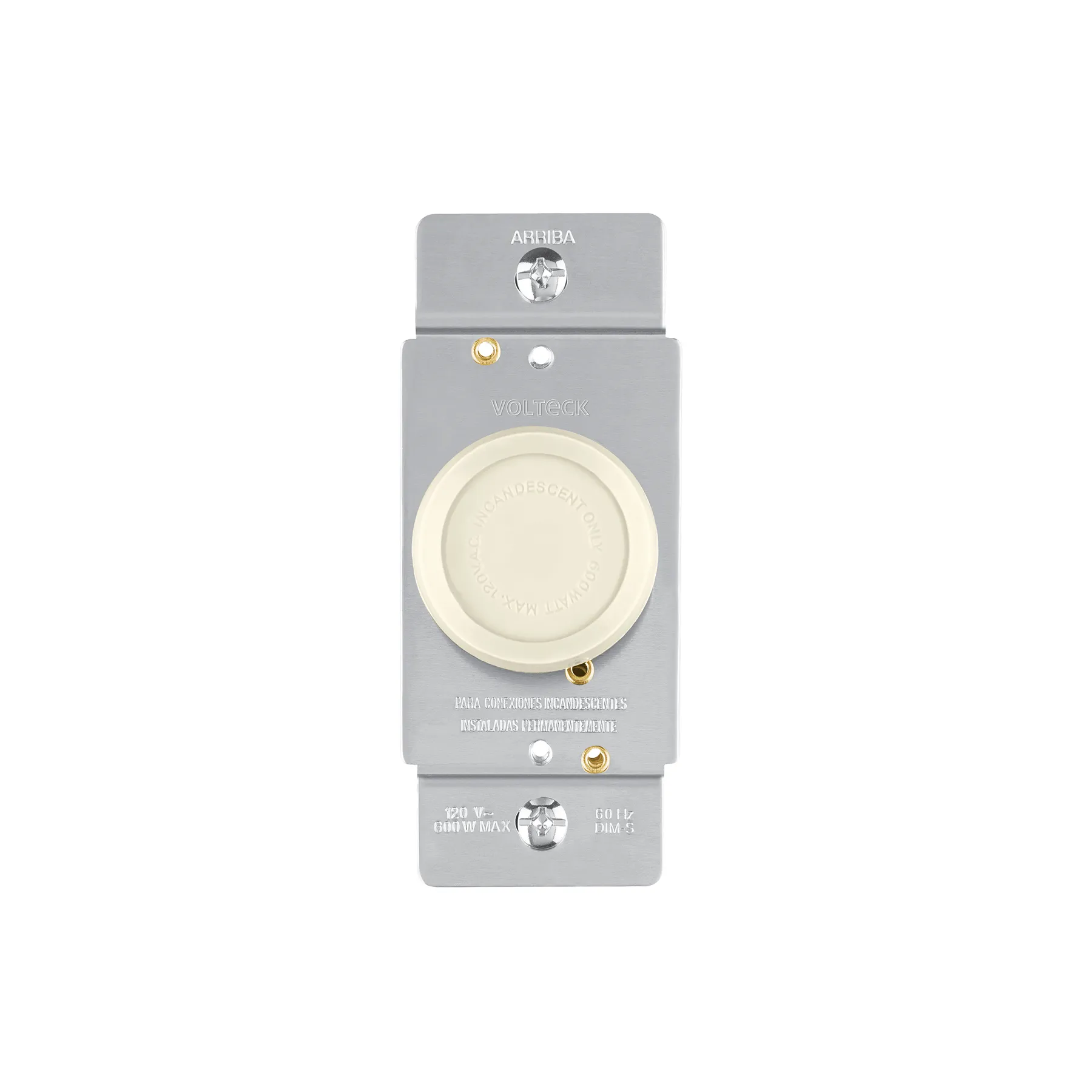 Atenuador de luz giratorio, Standard, marfil, Volteck