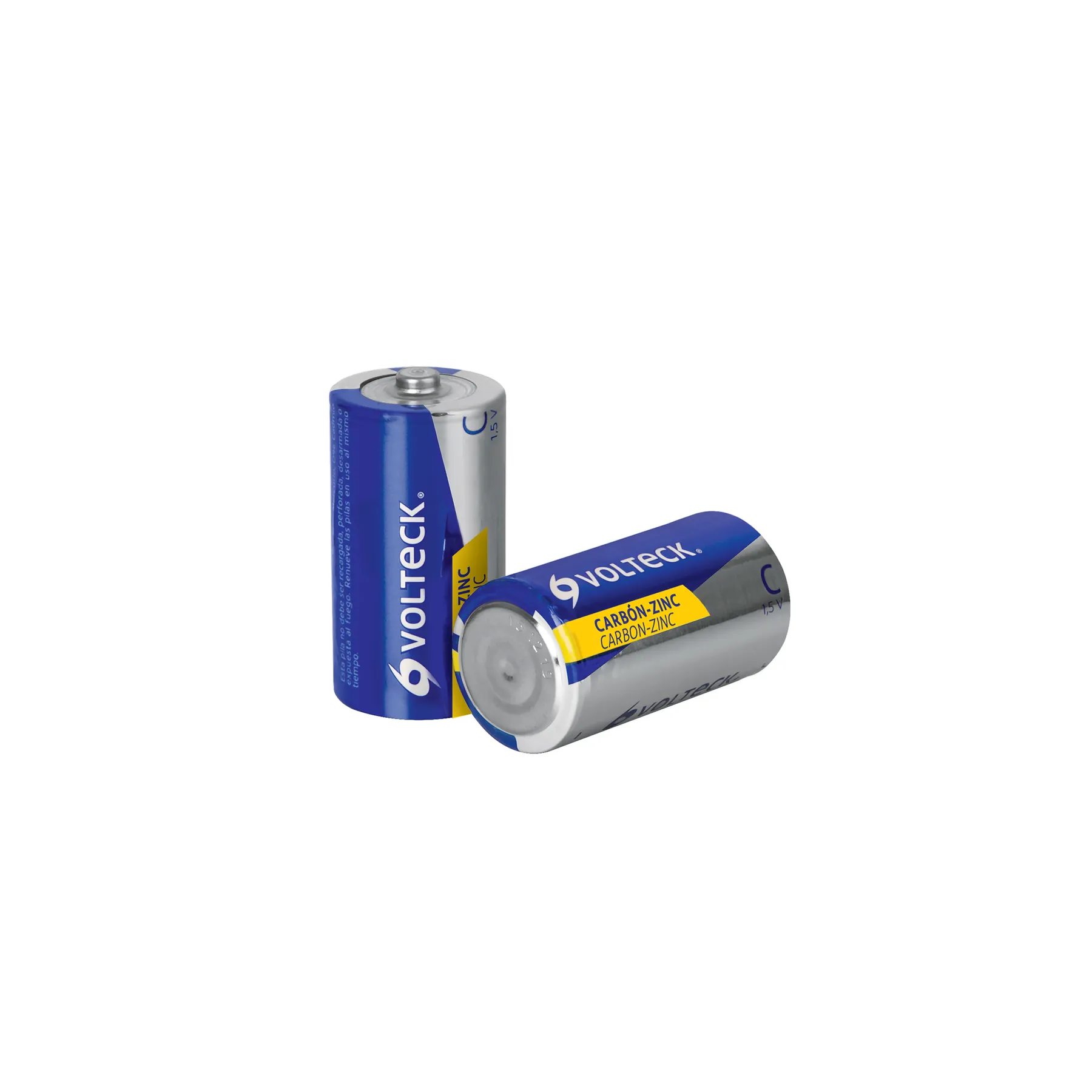 Blíster con 2 pilas zinc-carbón tamaño C, volteck