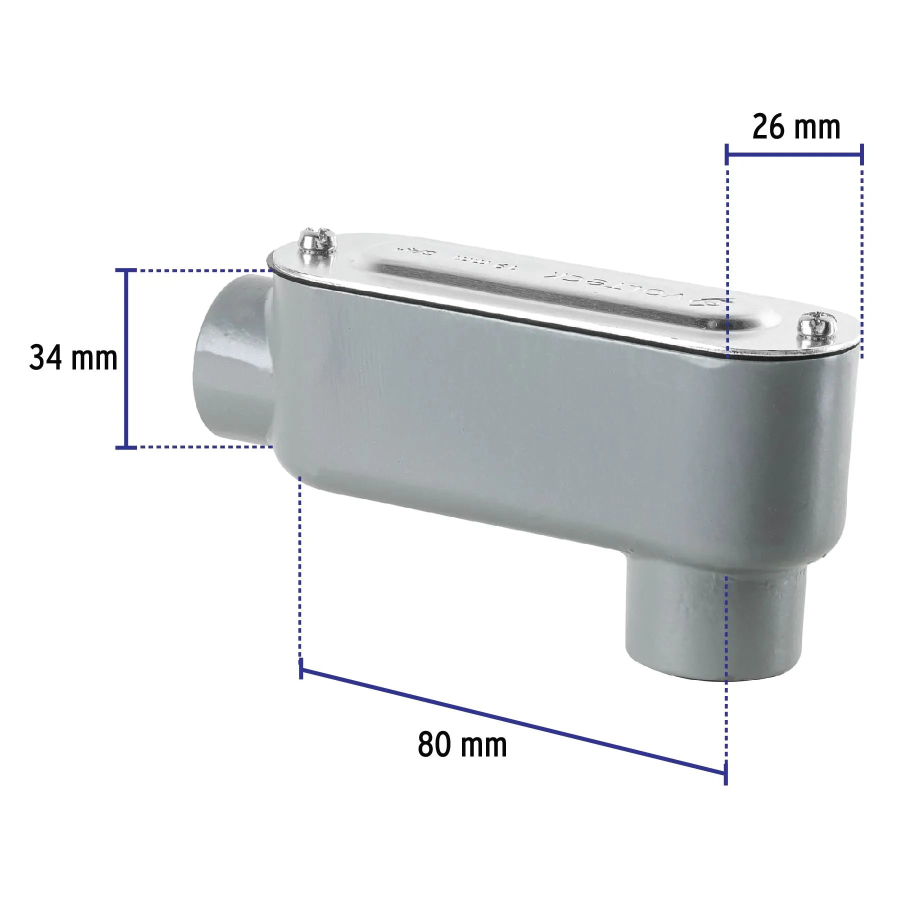 Condulet 3/4' conexión tipo LB, Volteck