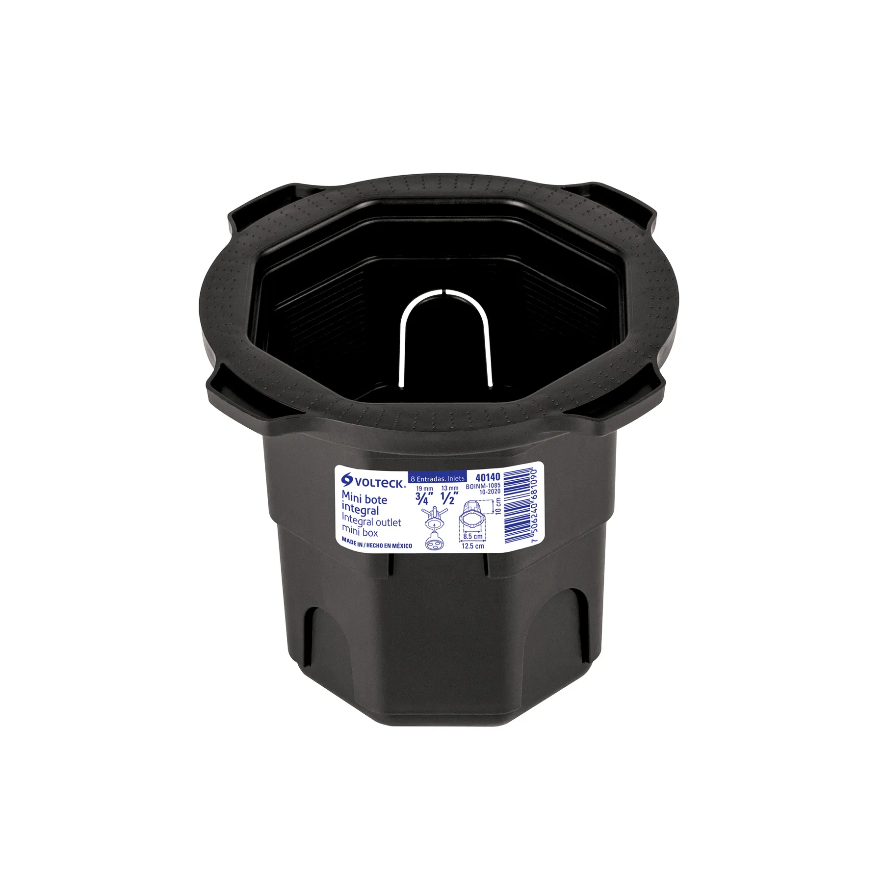 Mini bote integral 10 cm, aro interno de 8.5 cm, Volteck