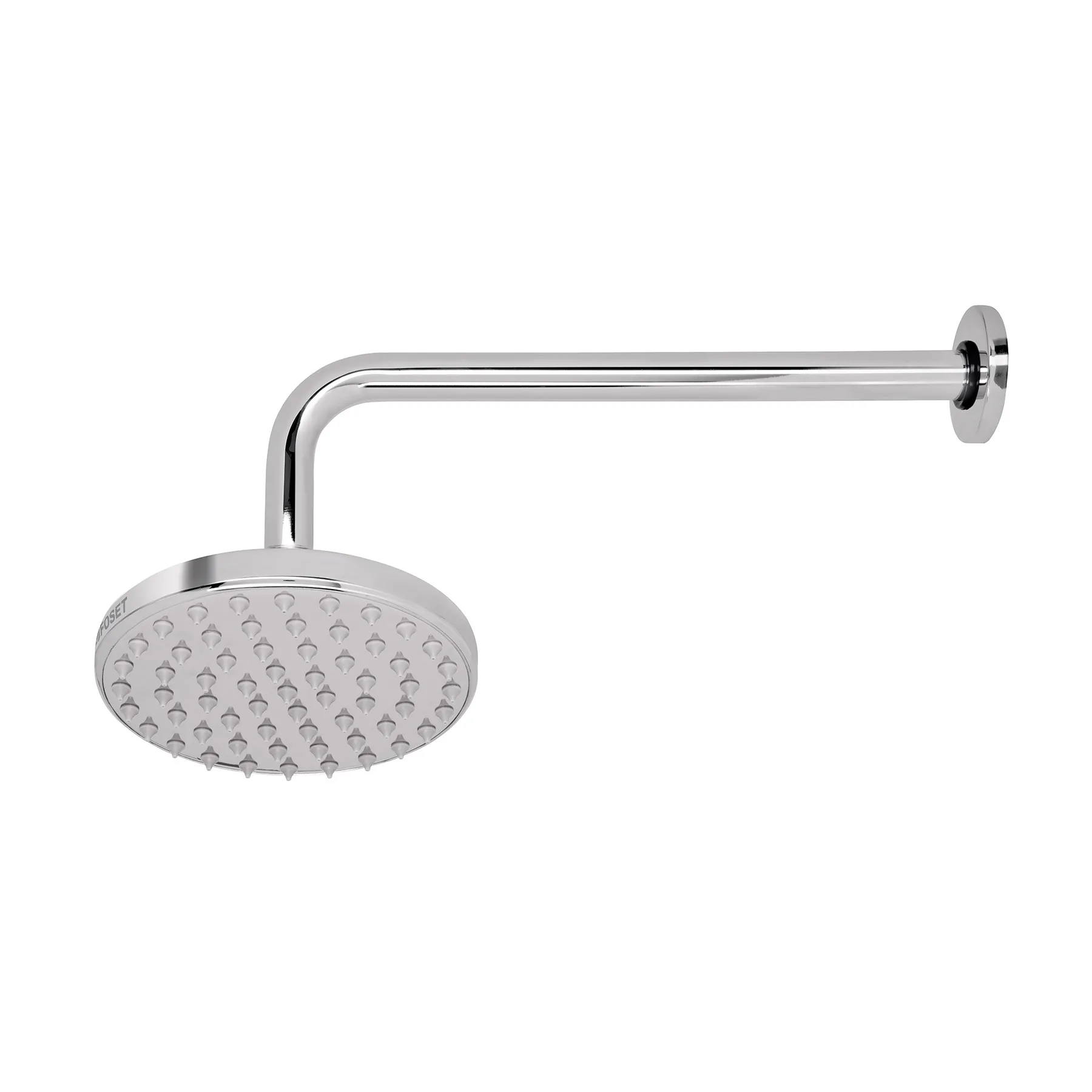 Regadera cromo 6' plato redondo, con brazo, Foset Element