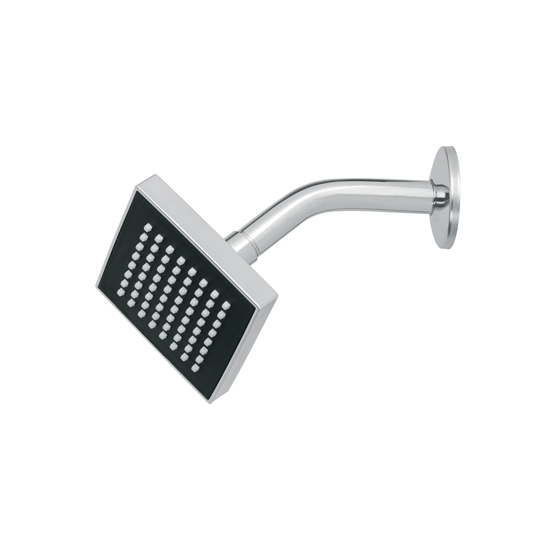 Regadera cuadrada ABS 4' acabado cromo con brazo, Foset